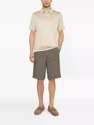 GRAN SASSO Zip Polo Shirt - Neutrals