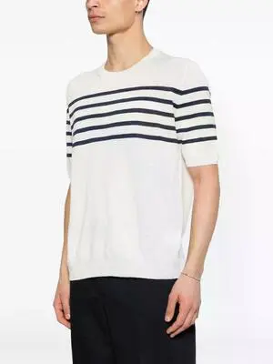 GRAN SASSO Striped Round-neck T-shirt