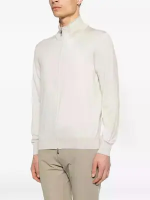 GRAN SASSO Zip Cardigan - Neutrals
