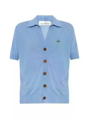 VIVIENNE WESTWOOD Orb-embroidered Cardigan - Blue