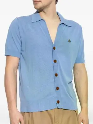 VIVIENNE WESTWOOD Orb-embroidered Cardigan - Blue