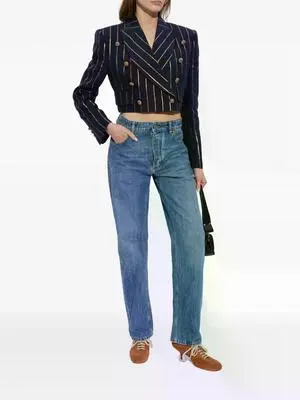 VIVIENNE WESTWOOD Pinstripe Crop Jacket - Blue