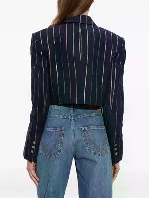 VIVIENNE WESTWOOD Pinstripe Crop Jacket - Blue