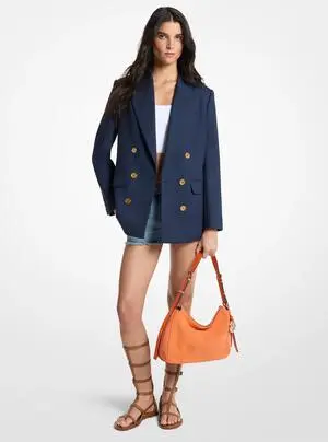 Michael Kors Oversized Crepe Blazer - Blue