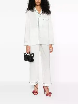FORTE_FORTE Trim Long-sleeve Shirt - White