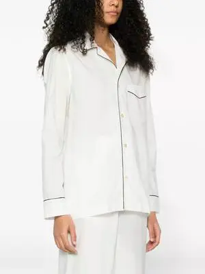 FORTE_FORTE Trim Long-sleeve Shirt - White