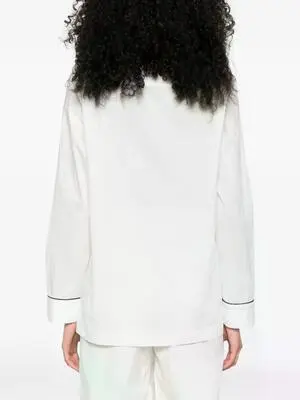 FORTE_FORTE Trim Long-sleeve Shirt - White
