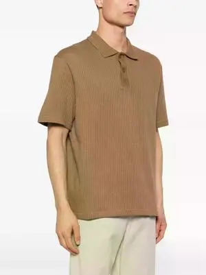SAMSOE SAMSOE Sajase Button Knitted Polo Shirt - Neutrals