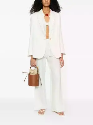 FORTE_FORTE Elasticated Trousers - White