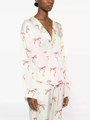 FORTE_FORTE Bow-print Shirt