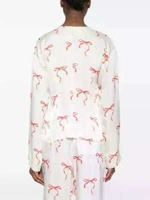 FORTE_FORTE Bow-print Shirt