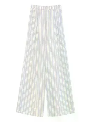FORTE_FORTE Striped Trousers - Neutrals