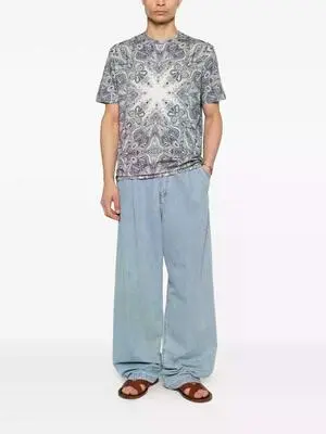 Etro Paisley-print T-shirt - Blue