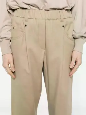 Brunello Cucinelli Elasticated-waist Trousers - Neutrals
