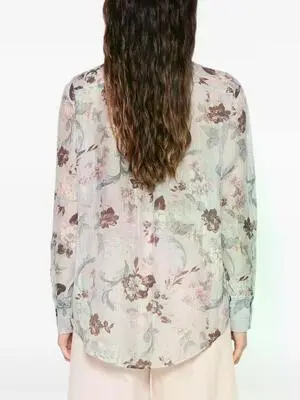 FORTE_FORTE Floral-pattern Shirt - Blue