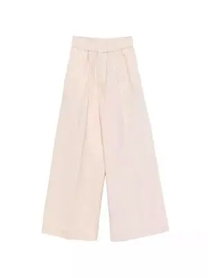 FORTE_FORTE Elastic-waist Palazzo Pants - Neutrals