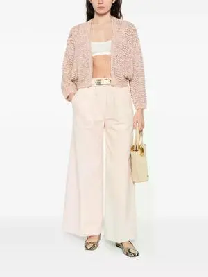 FORTE_FORTE Elastic-waist Palazzo Pants - Neutrals