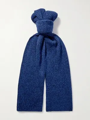 Mr P. Wool And Cashmere-blend Scarf - Blue