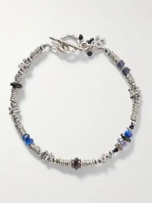 PEYOTE BIRD Cendre Sterling Multi-stone Beaded Bracelet - Silver