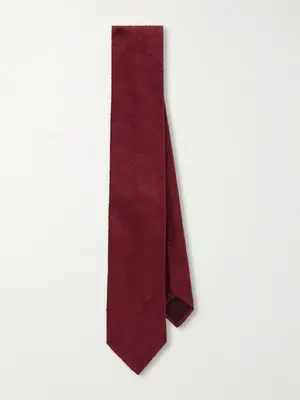 Rubinacci 9cm Silk Tie - Red