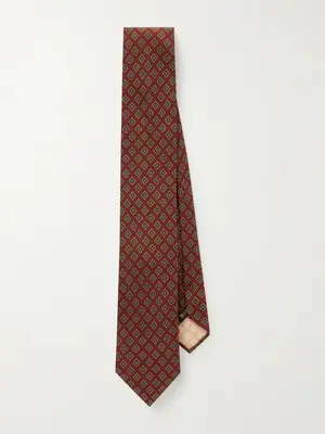 Rubinacci 9cm Printed Silk-twill Neck Tie - Red