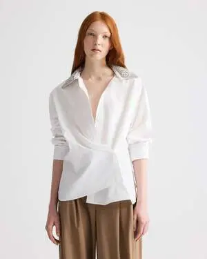 TWP New Earl W/ Crystal Collar - White
