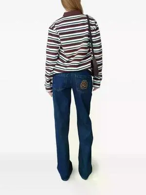 OPÉRASPORT Striped Long-sleeve Polo Shirt