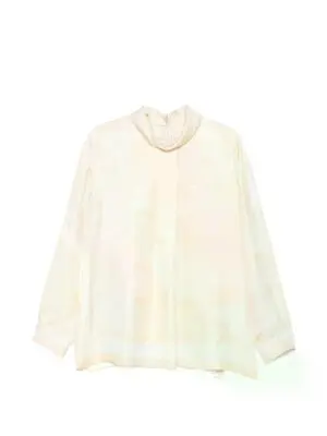 Carven Patterned High-neck Top