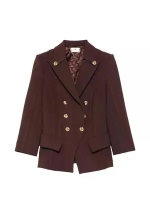Elisabetta Franchi Double-breasted Blazer - Brown