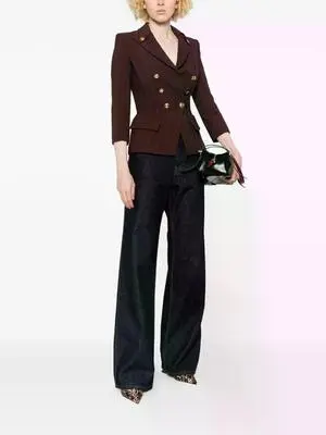 Elisabetta Franchi Double-breasted Blazer - Brown