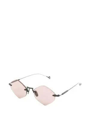 EYEPETIZER Empire Rimless Geometric Sunglasses - Black
