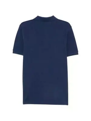 Comme Des Garçons X Fred Perry Patchwork Cotton Polo Shirt - Blue