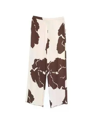 Marina Rinaldi Floral Print Wide-leg Trousers