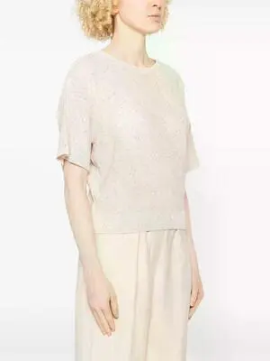 Antonelli Firenze Zagara Sequin-embellished Top - Neutrals