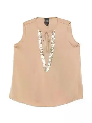 Marina Rinaldi Sequin-embellished Top