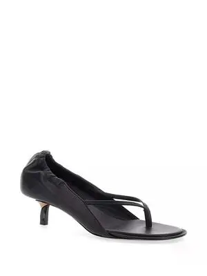 Jacquemus Gathered Leather Thong Sandals