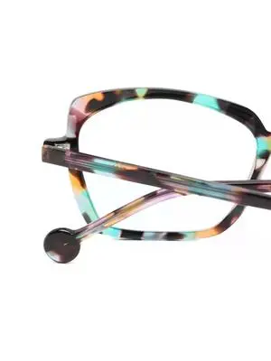 L.A. EYEWORKS Geometric-frame Glasses