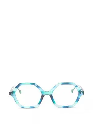 L.A. EYEWORKS Crumpet Geometric Eyeglasses - Blue