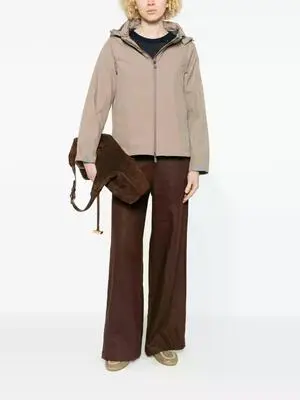 Herno Hooded Zip-up Jacket - Neutrals