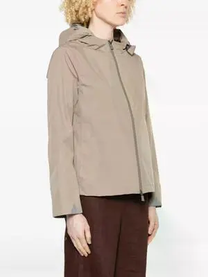 Herno Hooded Zip-up Jacket - Neutrals