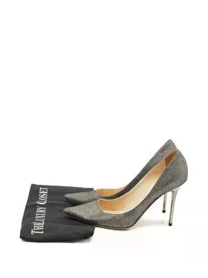 JIMMY CHOO Lurex Pointed-toe Heels