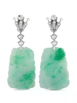 LB EXCLUSIVE Diamond And Jade Earrings