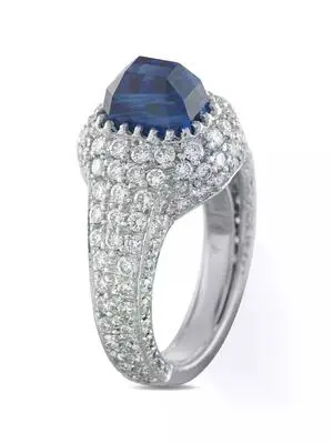 LB EXCLUSIVE Diamond And Sapphire Ring - Silver