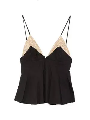 ROSANNA OCAMPO V-neck Blouse - Black