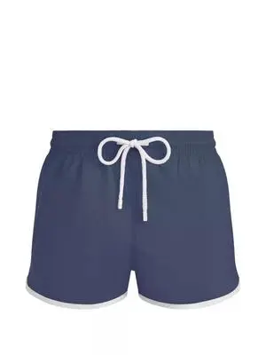 Vilebrequin Drawstring Turtle-embroidery Swim Shorts - Blue