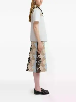 Marni Floral Embroidered Midi Skirt