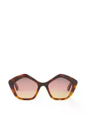 Marni Eluvi Hexagonal Sunglasses - Brown