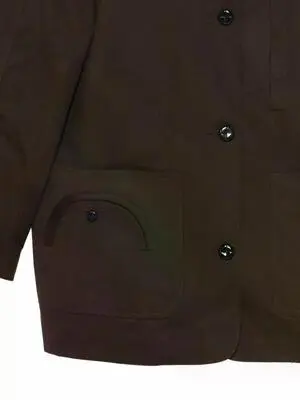 BLAZÉ MILANO Coat With Corduroy Collar - Brown