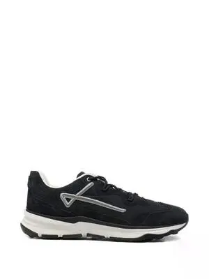 Herno Logo-appliqué Leather Sneakers - Blue