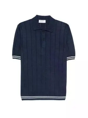 GRAN SASSO Ribbed-knit Polo Shirt
